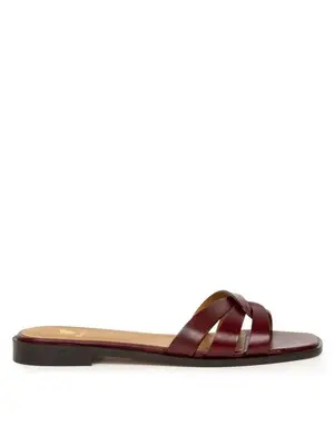 BOBBIES Bobbies Thaïs Flat Mules Garnet