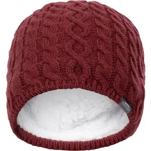 TRESPASS Kendra Beanie Hat - Dark Cherry