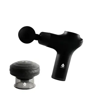 PURSONIC 3 Speed Massage Gun And Rechargeable Cupping Therapy Device - Black