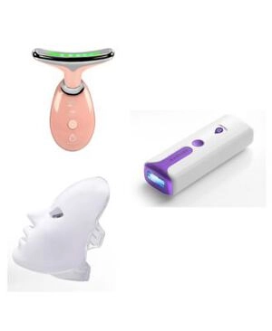 PURSONIC 7 In 1 Led Therapy Mask Sculpting Wand Ipl Laser Hair Removal - White