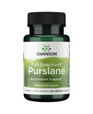 SWANSON Full Spectrum Purslane 400 Milligrams 60 Veg Capsules - No Color