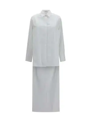 Alaïa Asymmetric Cotton Poplin Shirt - White