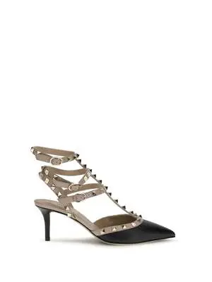 Valentino Garavani Rockstud Pumps With Ankle Straps - Black