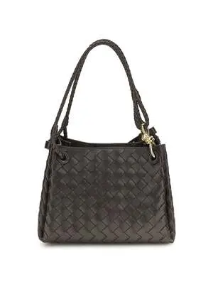 Bottega Veneta Intrecciato Shoulder Bag - Brown