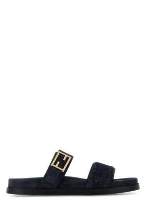 Fendi Denim Effect Slippers