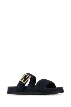 Fendi Denim Effect Slippers