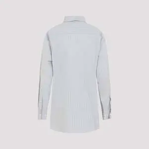 Phoebe Philo Classic Pinstripe Cotton Shirt - Gray