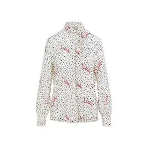 Valentino Garavani Printed Crepe Shirt With Tie Neck - Multicolor
