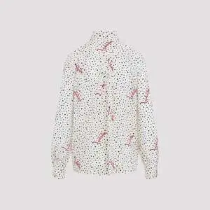 Valentino Garavani Printed Crepe Shirt With Tie Neck - Multicolor