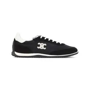Celine Low Lace-up Sneakers With Triomphe Logo - Black