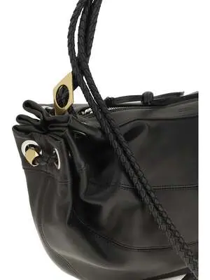 Isabel Marant Étoile Maia Shoulder Bag In Lambskin - Black