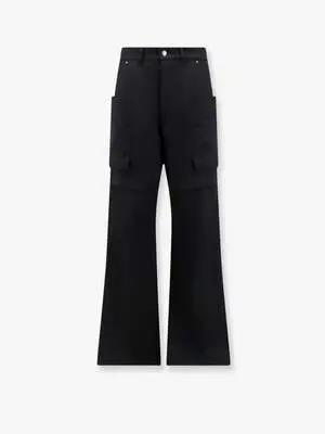 Rick Owens Stefan Cargo Wool Trousers - Black