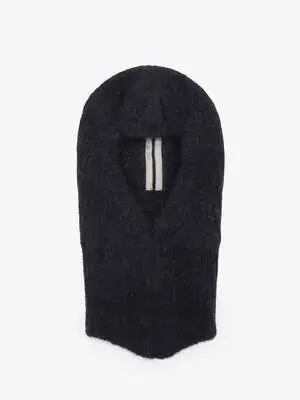 Rick Owens Alpaca And Wool Blend Balaclava - Black
