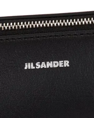 JIL SANDER Leather Triangle Crossbody Bag