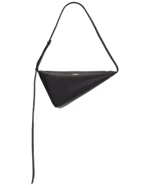 JIL SANDER Leather Triangle Crossbody Bag