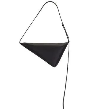 JIL SANDER Leather Triangle Crossbody Bag
