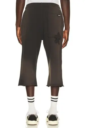 NAHMIAS Flower Patch Long Sweat Short In Black