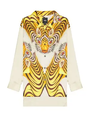 Y3 Tiger Print Satin Shirt