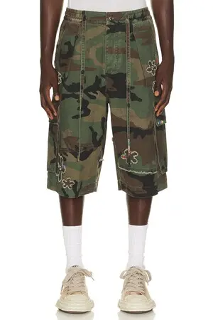 NAHMIAS Floral Patch Crystal Short In Multi - Camo