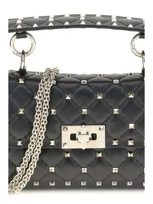 Valentino Garavani Rockstud Spike Mini Top Handle Bag - Black