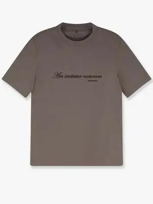 Brunello Cucinelli Cotton T-shirt With Front Embroidery - Multicolor