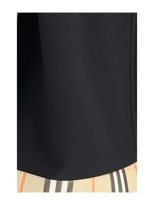 Burberry Wool Twill Midi Skirt