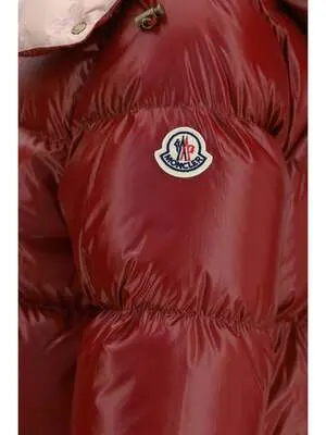 Moncler Niveole Short Down Jacket With Hood - Red