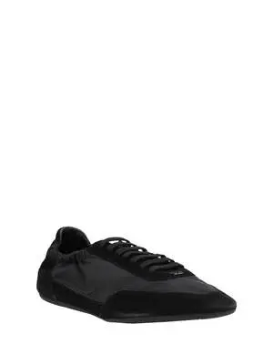 Prada Logoed Suede And Nylon Sneakers - Black