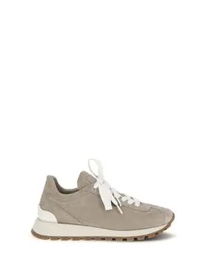 Brunello Cucinelli Suede Lace-up Sneakers - Gray