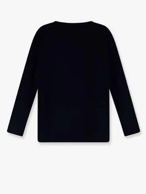 Miu Miu Wool Sweater With Lettering Logo Applique - Multicolor