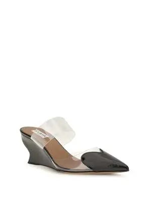 Alaïa Le Coeur Patent Leather Mules - Black