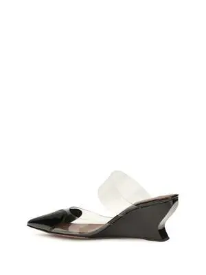 Alaïa Le Coeur Patent Leather Mules - Black
