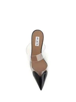 Alaïa Le Coeur Patent Leather Mules - Black
