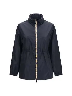 Burberry Short Blackpool Nylon Jacket With Packaway Hood - Black
