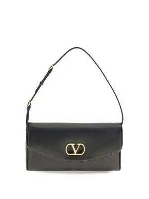 Valentino Garavani Valentino Garavani Devain Leather Shoulder Bag Brown