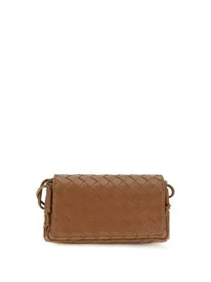 Bottega Veneta Intrecciato Shoulder Bag - Brown