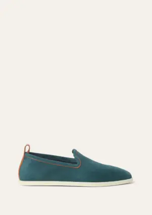 Loro Piana Atlantic Deep Suede Venice Walk Loafers