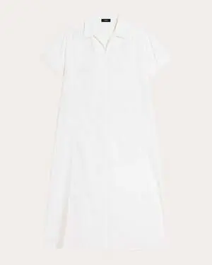 Theory Gathered Popover Dress - White