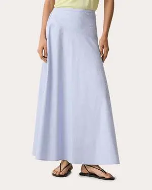 Theory Stripe Angled Yoke Circle Skirt