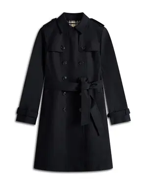 HOBBS LONDON Double Breasted Trench Coat - Navy