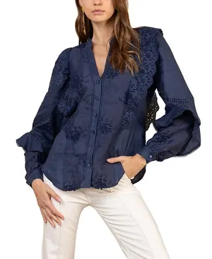 Hale Bob Eulalia Linen Top