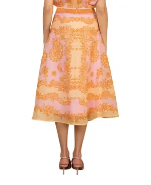 Hale Bob Winslow Linen Organza Skirt - Pink