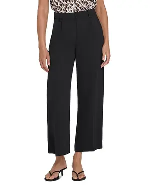 NYDJ Wide Leg Ankle Trouser Pants - Black