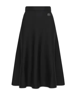 Moncler Wool Blend A Line Skirt - Navy