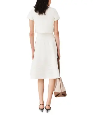 Maje Ribbed Short Sleeve Cardigan