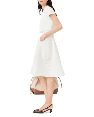 Maje Ribbed Short Sleeve Cardigan