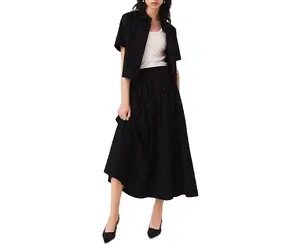 Maje Embellished Flared Midi Skirt
