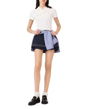 Maje Chest Pocket Short Sleeve Polo
