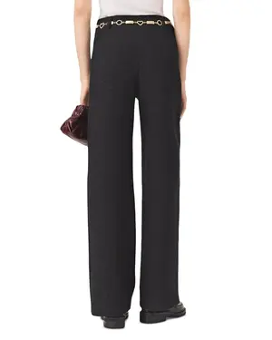 Maje Lurex Tweed High Rise Pants