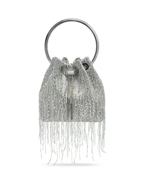 JIMMY CHOO Bon Bon Braided Fringe Top Handle Bag
